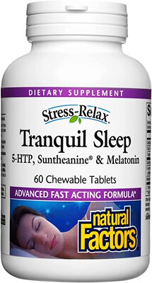 美国代购Stress-Relax Chewable Tranquil Sleep by Natural Fact