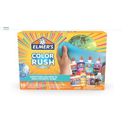 美国代购Elmer's Color Rush Slime Kit, Includes Liquid Glue