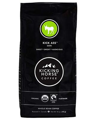 Kicking Horse Coffee, Kick Ass, Dark Roast, Whole Bean, 10 o