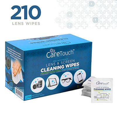 Care Touch Lens Cleaning Wipes, Pre Moistened Cleansing Clot