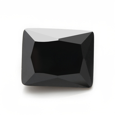 2x3--10x14mm 5A 长方形直角黑色裸石 梧州人造宝石 合成氧化锆