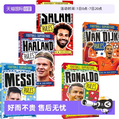 【自营】Football Superstars Messi Rules 足球超级巨星 梅西罗纳尔多萨拉赫范迪克哈兰德 人物传记 小学生课外读物 英文原版进口