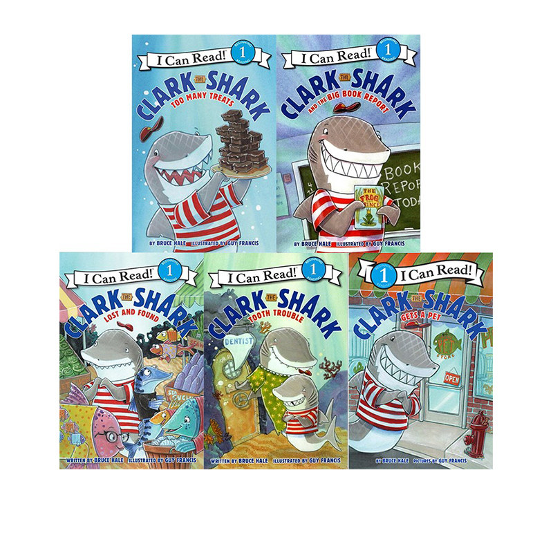 【自营】英文原版 I Can Read Comics Clark the Shark漫画分级读物鲨鱼克拉克 5册合售 Harper ...