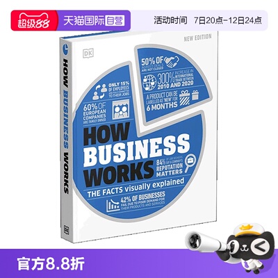 【自营】预售 英文原版 DK出版 How Business Works: The Facts Visually Explained精装 商业是如何运作的 业务运作指南 商业管理