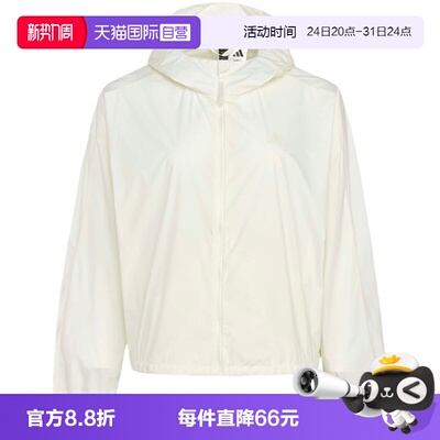 【自营】adidas阿迪达斯拒水凉感连帽跑步外套女梭织夹克KS2861