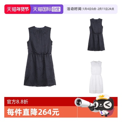 阿玛尼AX中长款无袖连衣裙