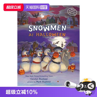 【自营】英文原版 Snowmen at Halloween 雪人的万圣节 纸板书 儿童启蒙英语图画故事
