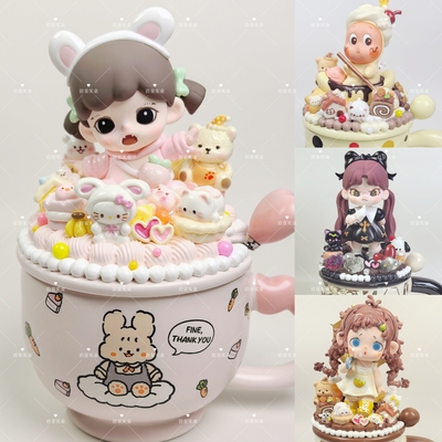 DIY奶油胶杯子盲盒水杯手工