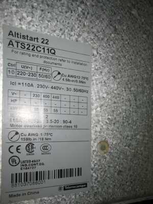 ATS22C11Q施耐德软启动55KW