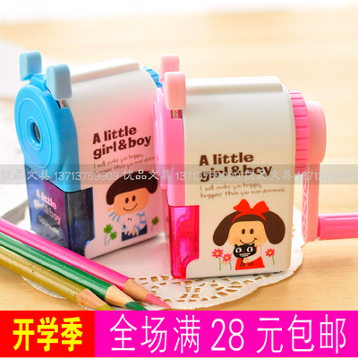 得力学生手摇削笔刀笔刨