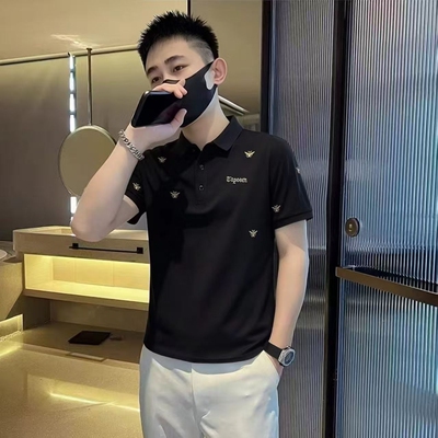 轻奢polo衫男短袖高端翻领t恤2026夏季新款男士潮牌刺绣半袖男装