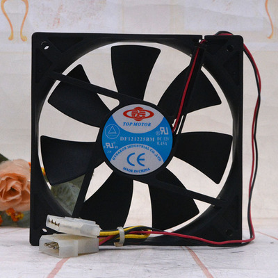 TOPMOTOR 12V 0.45A DF121225BM 12025 矿龙电脑电源12cm散热风扇