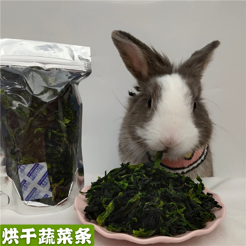 兔兔零食龙猫烘干青菜条荷兰猪蔬菜干仓鼠补充维c宠物兔食物100克