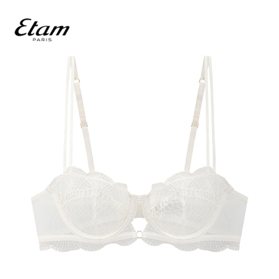 Etam法式蕾丝阳台杯单层文胸有钢圈超薄透气聚拢内衣女W324DI0111