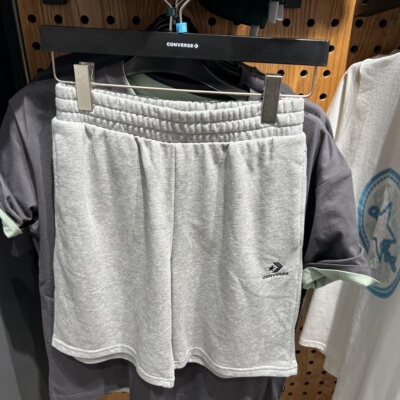 匡威纯色灰色针织口袋松紧带时尚休闲运动短裤男女 10023875-A01