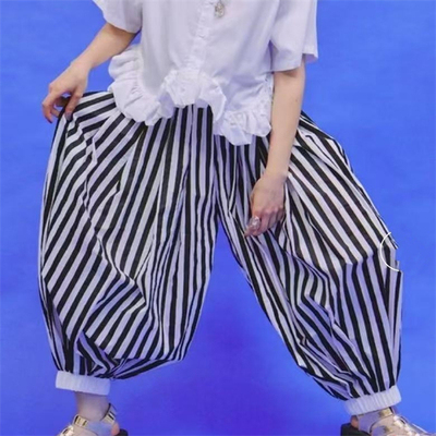 manana suerte日单 松紧腰宽松休闲百搭舒适九分裤