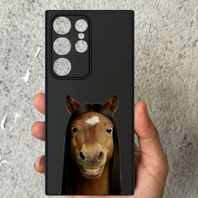马年趣味搞怪适用三星S21手机壳s22ultra保护A56搞怪马A55全包镜头NOTE20软壳galaxys23创意s24 s25plus