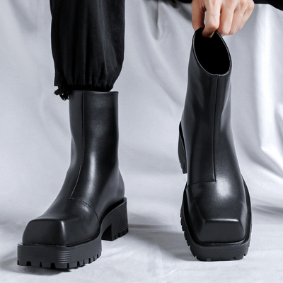 英伦风厚底增高马丁靴