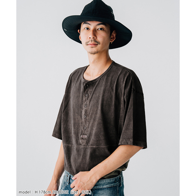 GypsySons维多利亚风格融合亨利领恤衫 春夏限定宽松亨利领T恤