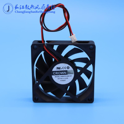 原装全新CROWN  AGE07015B12H 7015 12V 0.50A 双滚珠静音风扇