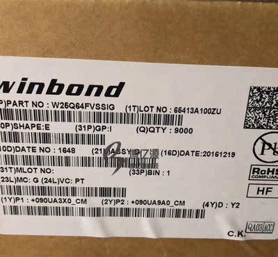 原装正品贴片W25Q64FVSSIG 丝印25Q64FVSSIG SOP8 存储器-IC 8MB