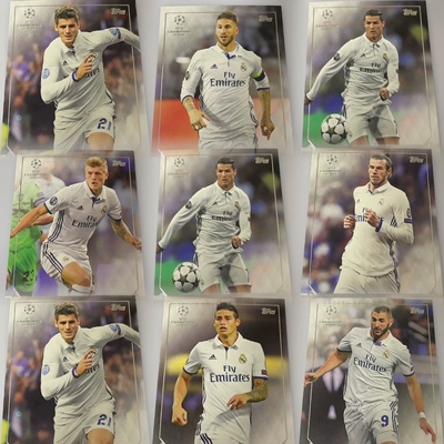皇马足球球星卡2016-17 Topps UEFA欧冠普卡全套及单卡皇家马德里