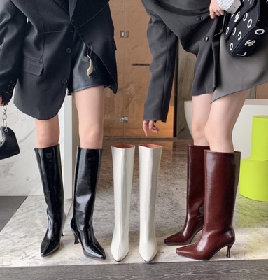 出口北欧~by全真皮yb11长筒靴