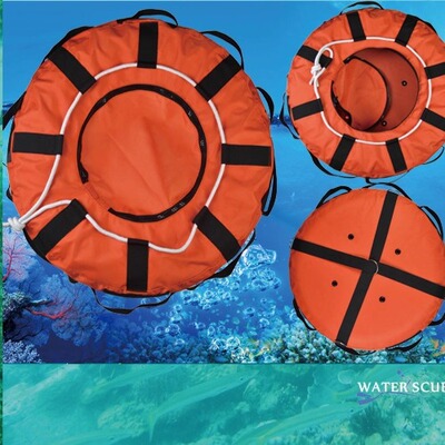 waterscuba专业自由潜水浮球 便携式水面浮球训练浮标安全指示