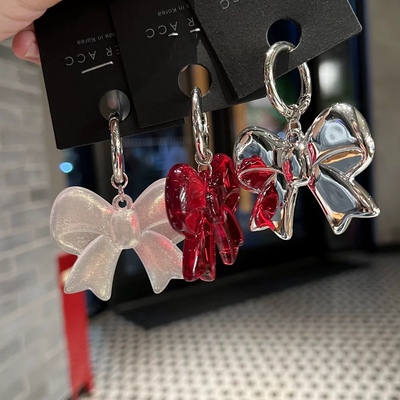 tver Acc韩国进口细闪光蝴蝶结钥匙扣包包挂件少女感手机链 裤链