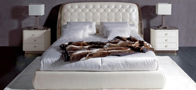 意大利储物柜双人床定制