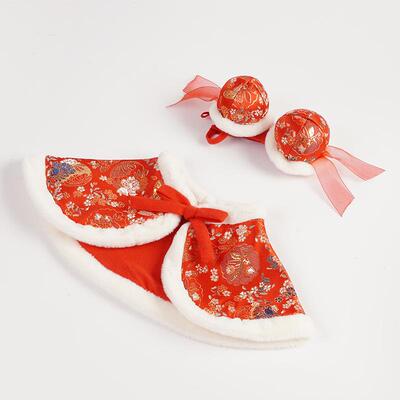 吉仔仔新年中式发髻披风