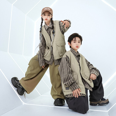 儿童街舞popping演出服套装