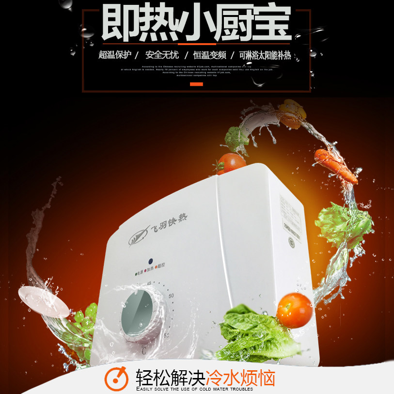 飞羽FY-20H洗澡台下厨房恒温加热即热式小厨宝速热小型电热水器