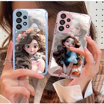 20plus8苹果14SamsungS25三星S24fe手机壳A55女生13高级S22ultra女s23u加54花21+53case52适用34玻璃16猫咪春