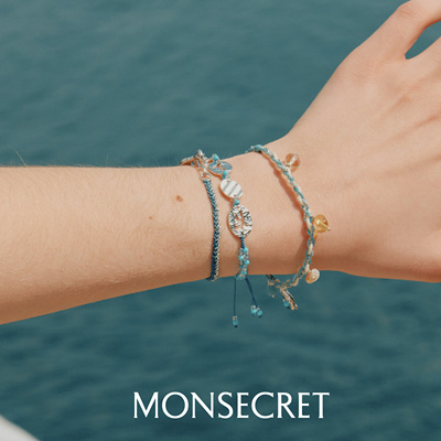 MONSECRET飞鸟与鱼吊坠手链春夏