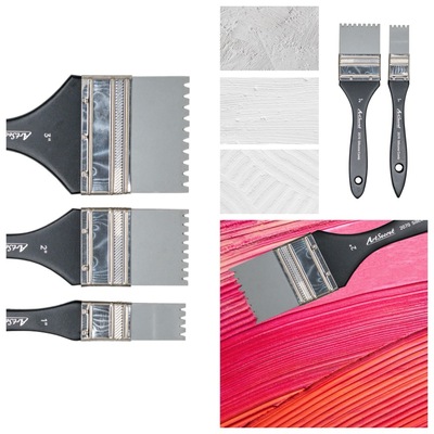 Artsecret硅胶刷2070多齿刷艺术绘画线条涂抹家居多功能涂刷板刷