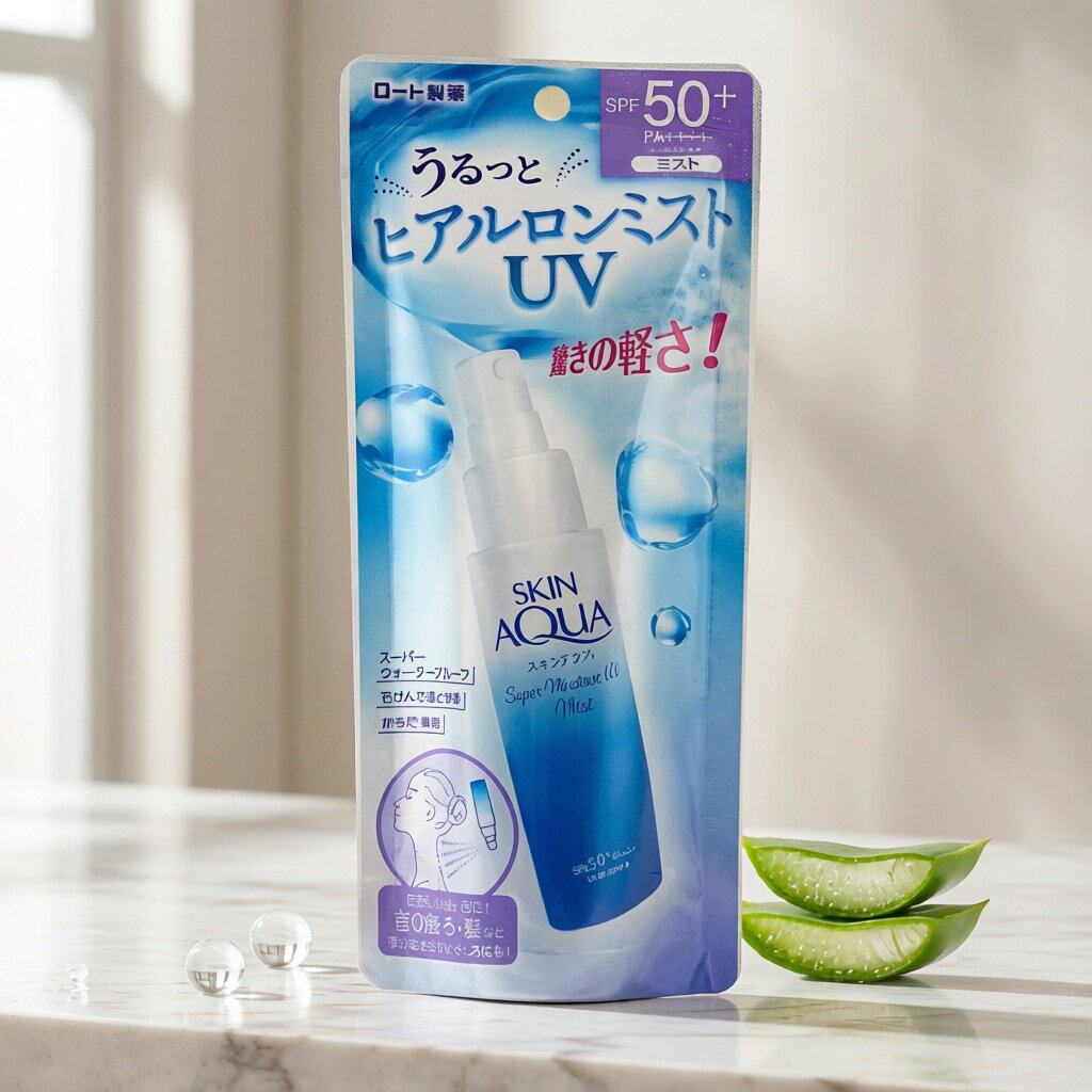 乐敦 SKIN AQUA超保湿水感防晒喷雾户外出行防护SPF50+PA++++60ML