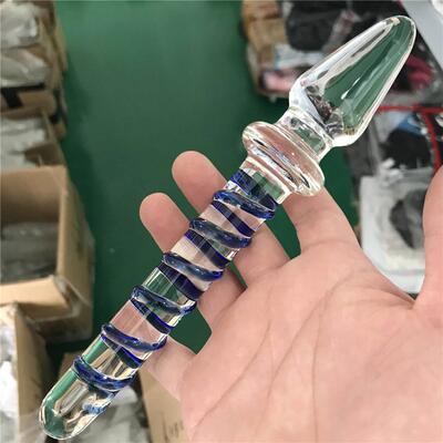 Glass-made femalemasturbation toy fake phallus adult product