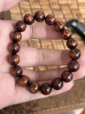 海南黄花梨油梨对眼1.2鬼脸对眼手串佛珠海口发货一物一拍1229