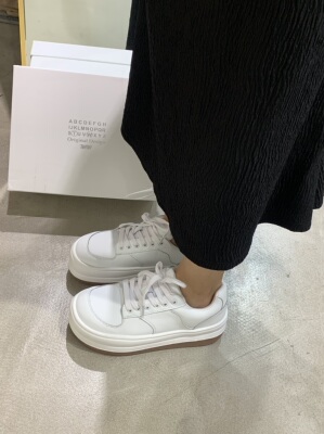 TWTW日系松糕底系带面包鞋