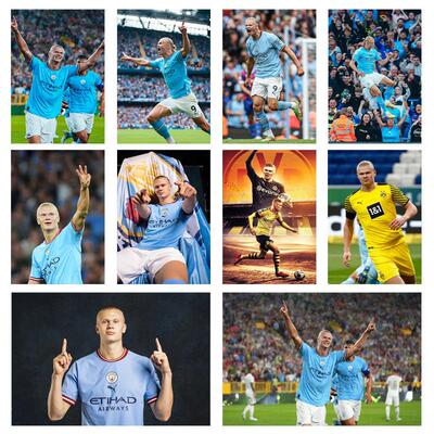 哈兰德足球明星海报曼城足球队Haaland欧洲杯联赛世界杯装饰贴画