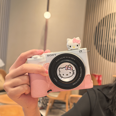 适用索尼zve10二代保护套zve10相机包zve10L皮套zve10K粉底座配件