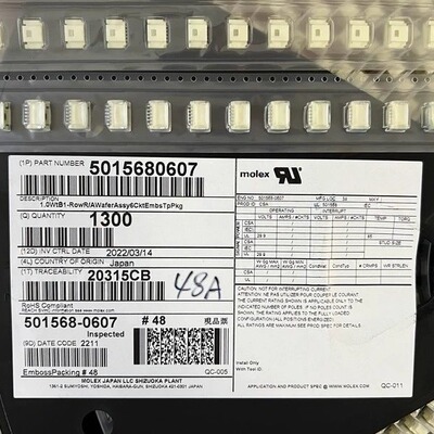 molex连接器 501568-0607 5015680607 6P针座 原装现货 一个起售