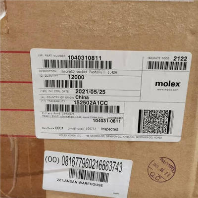 MOLEX连接器 1040310811 104031-0811 10(8+2)pin 超薄TF卡座