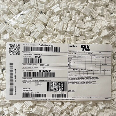 Molex连接器 502439-0400 5024390400 胶壳4P 原装现货 一个起拍