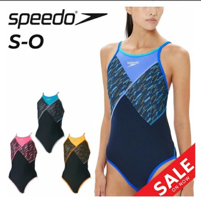 Speedo速比涛游泳连体三角fina泳衣训练健身运动游泳装女STW02405