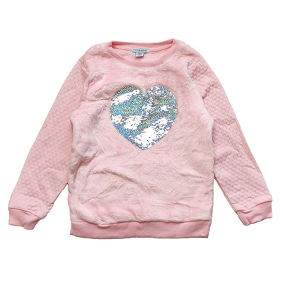 外贸女童珊瑚绒亮片卫衣外套