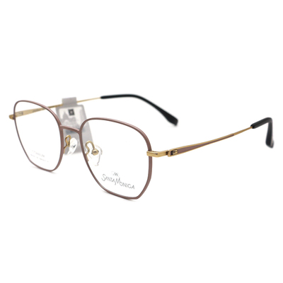 SANTAMONICA圣曼尼加镜框时尚多边形女男钛超轻近视眼镜架SM52017