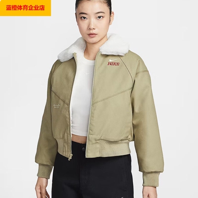 NIKE翻领夹克女装2025冬季新款保暖休闲外套运动服上衣IQ3823