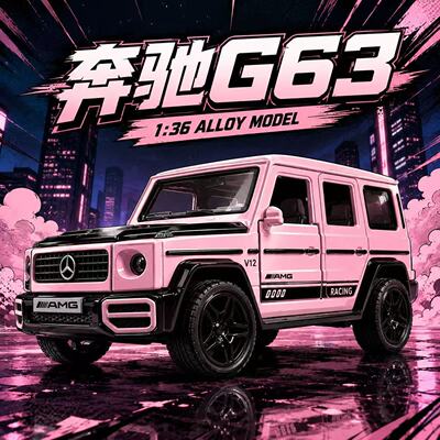 清仓处理一批外销尾货合金奔驰G63回力双开门汽车模型越野车玩具